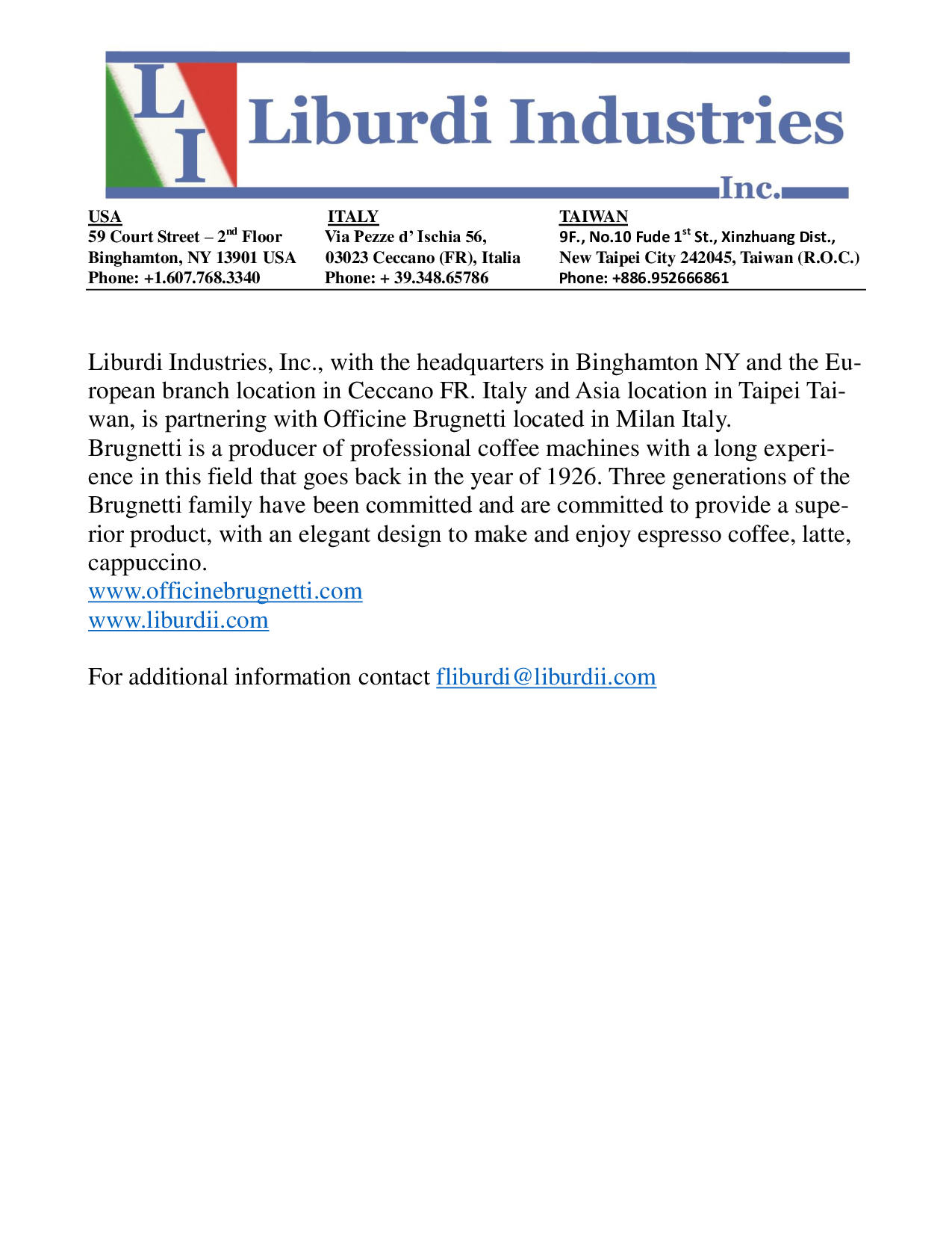 Coffee Machines – Liburdi Industries, Inc.